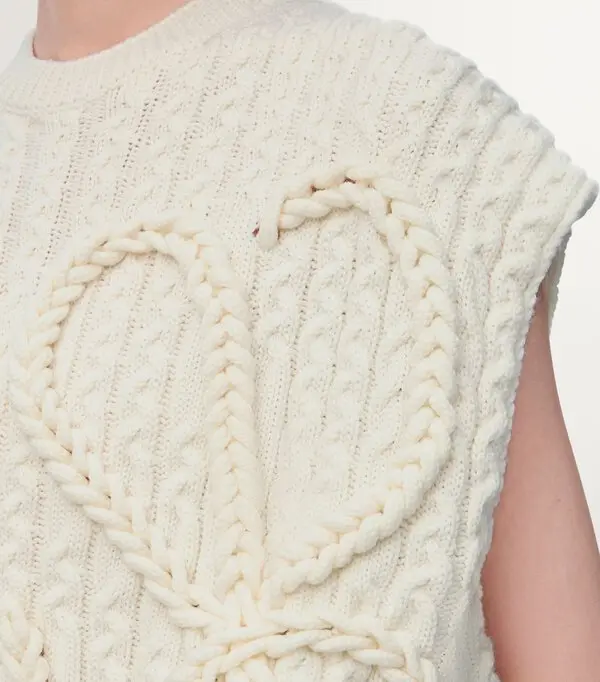 Loewe Wool Cable-knit Anagram Sweater Vest