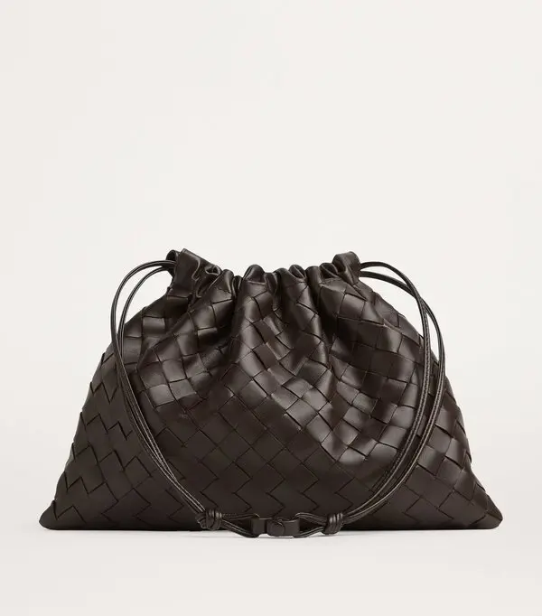 Bottega Veneta Woven Leather Shoulder Bag - Brown