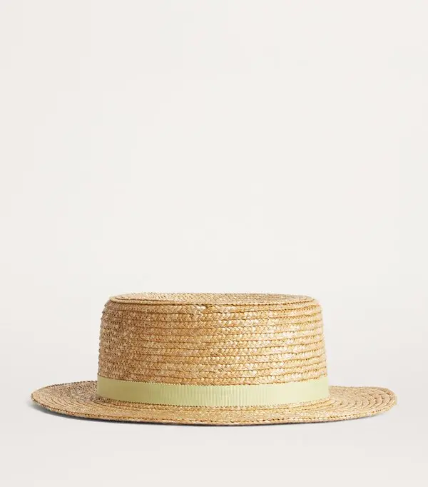 BONITA Ribbon-trim Boater Hat