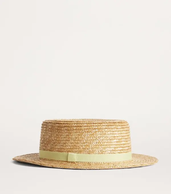 BONITA Ribbon-trim Boater Hat