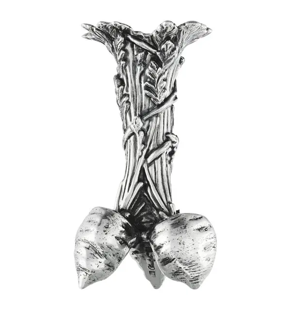 Christofle Plated Bunch Of Carrots Vase - Silver