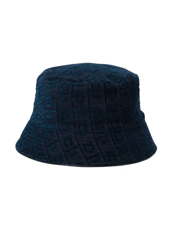 FERRAGAMO Logo Velvet Bucket Hat