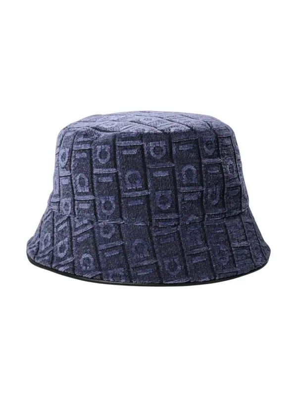 FERRAGAMO Logo Velvet Bucket Hat
