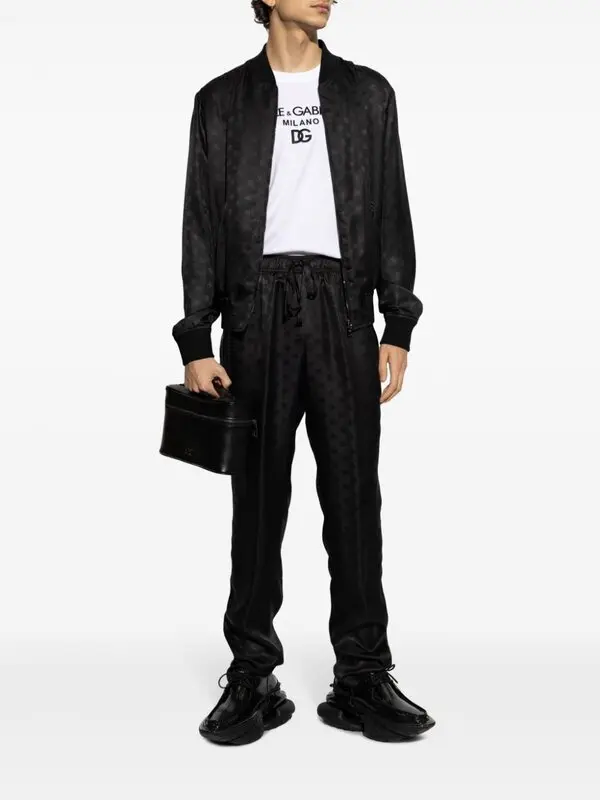 Dolce & Gabbana Logo-jacquard Silk Trousers
