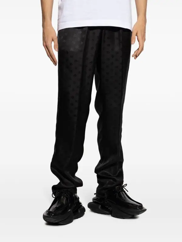Dolce & Gabbana Logo-jacquard Silk Trousers
