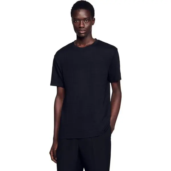 Sandro Certified Linen T-shirt - Black