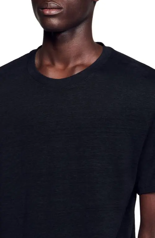 Sandro Certified Linen T-shirt - Black