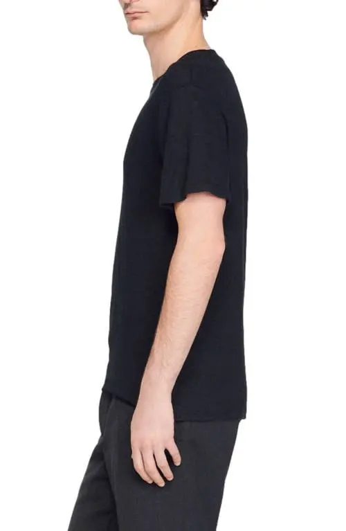 Sandro Certified Linen T-shirt - Black