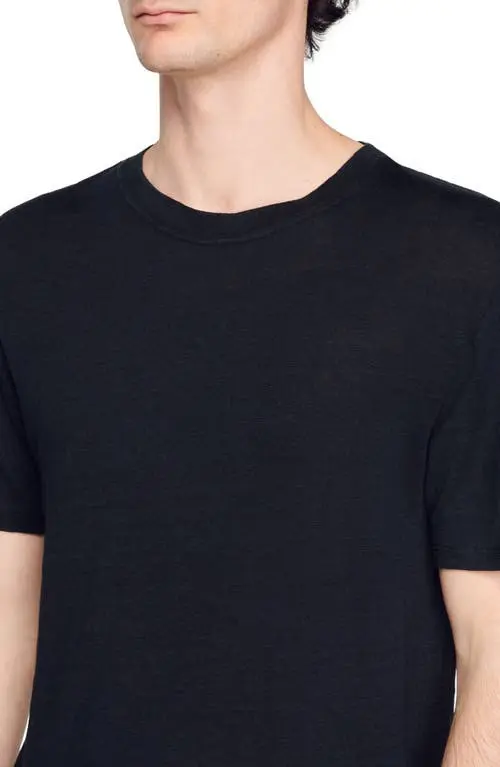 Sandro Certified Linen T-shirt - Black