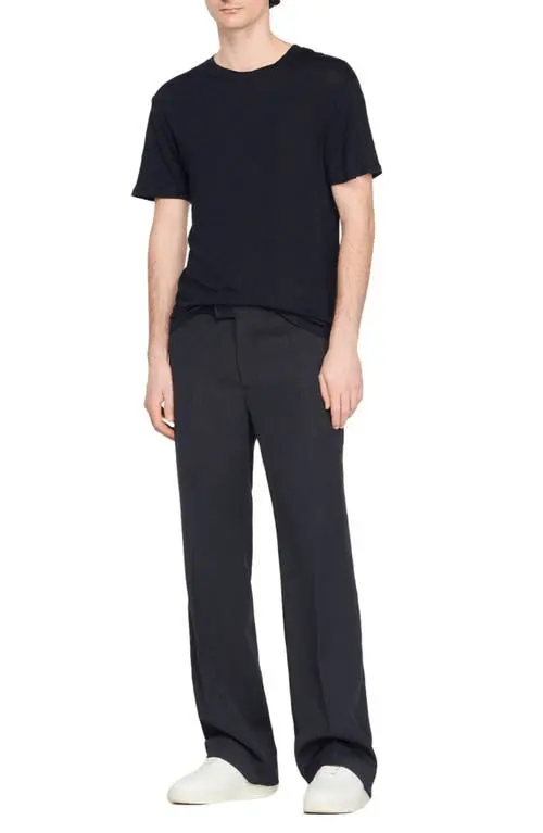 Sandro Certified Linen T-shirt - Black
