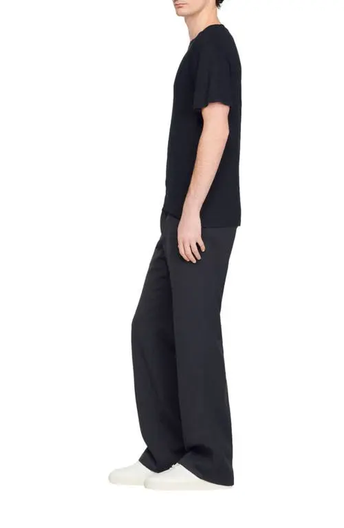 Sandro Certified Linen T-shirt - Black