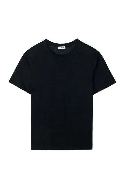 Sandro Certified Linen T-shirt - Black