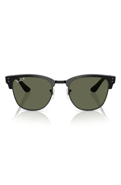 Ray-ban Clubmaster Reverse Lens Square Sunglasses - Black Green