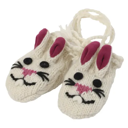 NIRVANNA DESIGNS Bunny Mittens - White