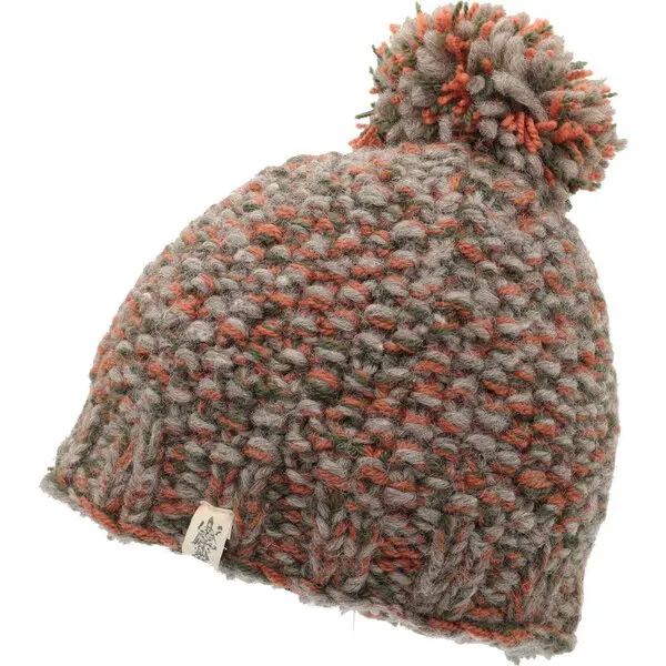 NIRVANNA DESIGNS Chunky Pom Beanie - Rust Combo