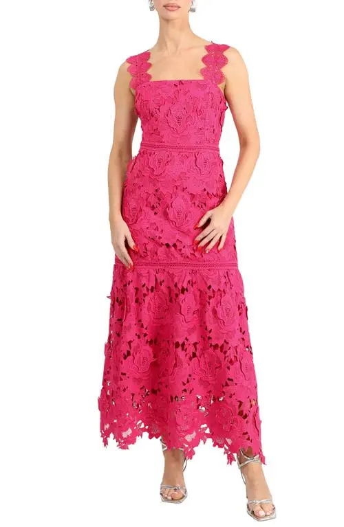 Adelyn Rae Karia Lace Midi Dress In Pink - 70% Off | Editorialist