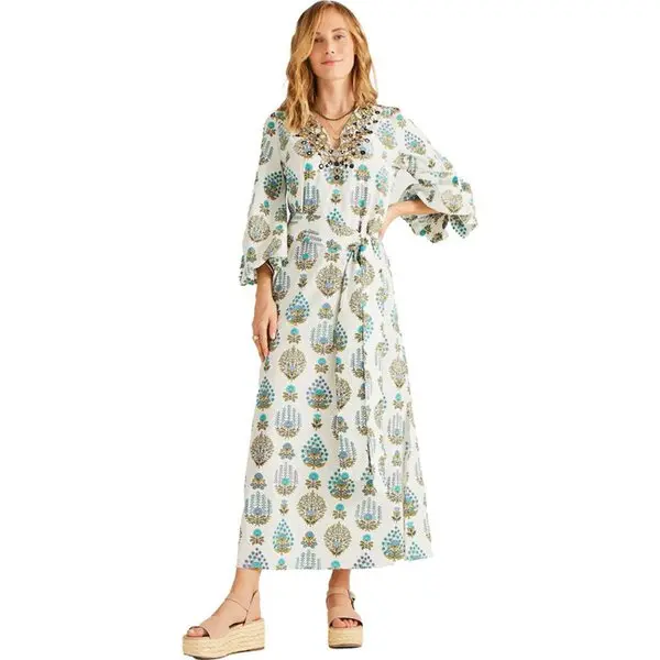 Calypso St. Barth Paloma Kaftan - French Spring Blue