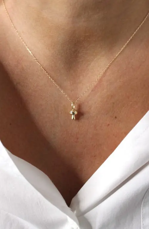 Adina Reyter Mushroom Pendant Necklace With Diamonds