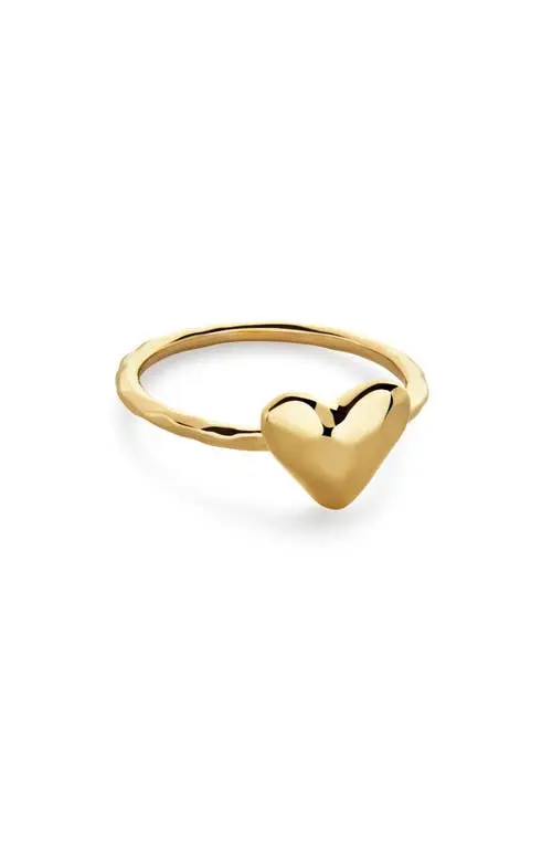 Monica Vinader Heart Stacking Ring - 18ct Gold Vermeil