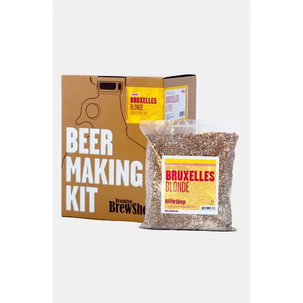 BROOKLYN BREW SHOP Bruxelles Blonde' One Gallon Beer Making Kit - Brown