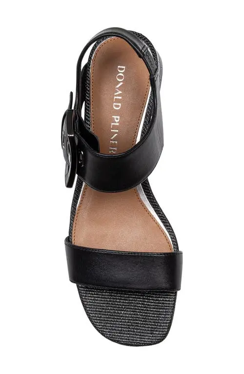 DONALD PLINER Vixi Ankle Strap Sandals - Black