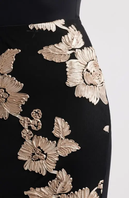 NIKKI LUND Vivica Floral Soutache Skirt