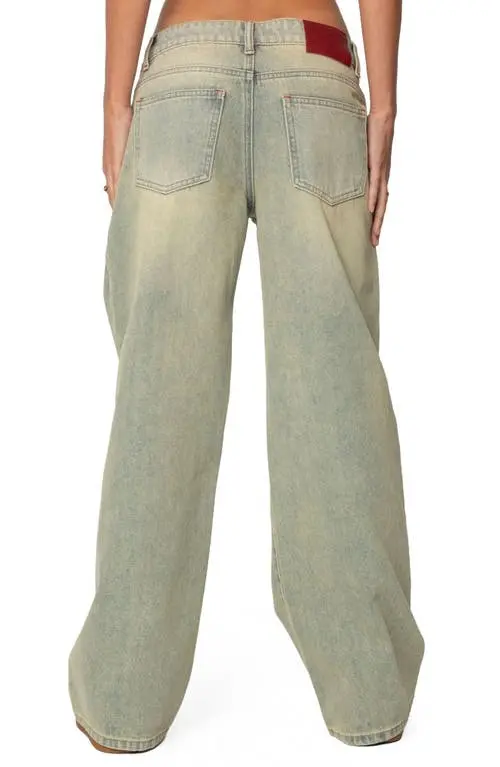 EDIKTED Ace Low-rise Wide-leg Jeans - Light-blue