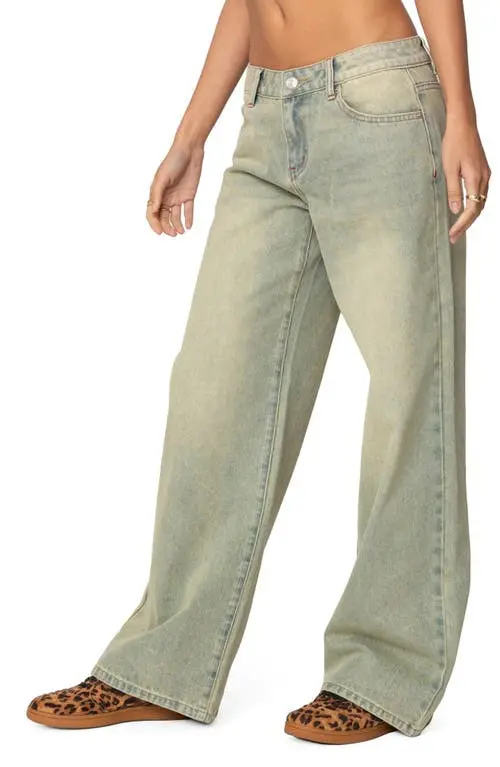 EDIKTED Ace Low-rise Wide-leg Jeans - Light-blue