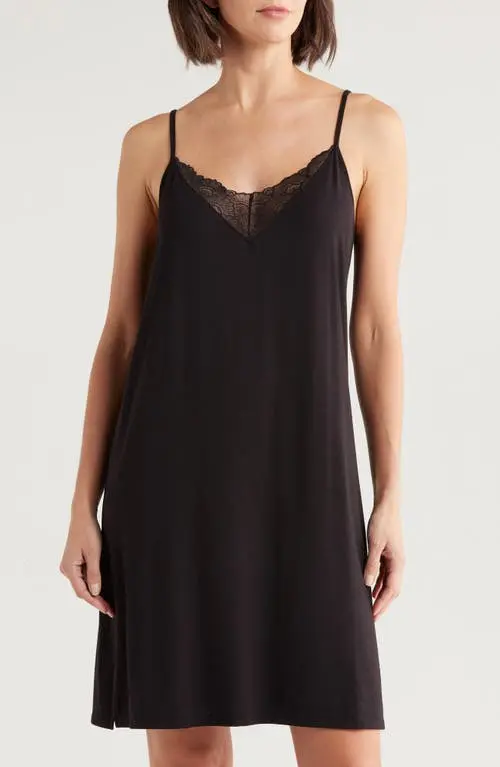 Nordstrom Moonlight Eco Lace Tim Chemise - Black