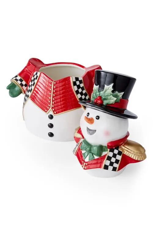 SPODE Christmas Tree Snowman Cookie Jar