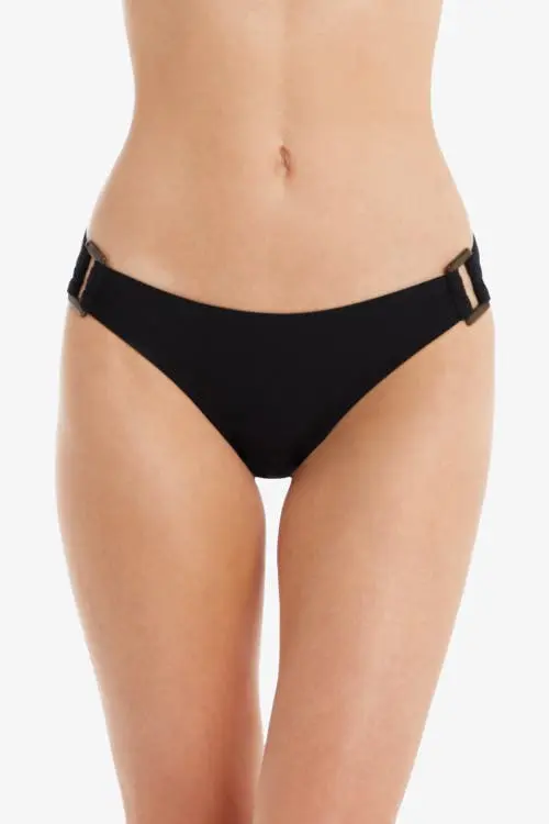 Helen Jon Tortoise Hipster Bikini Bottom - Black
