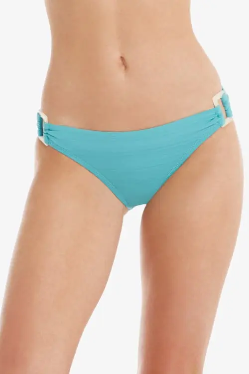 Helen Jon Tortoise Hipster Bikini Bottom - Textured Coastal Blue