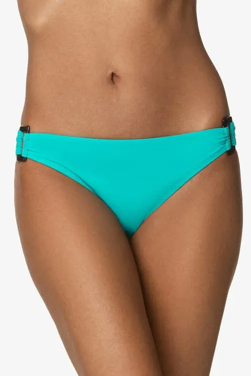 Helen Jon Tortoise Hipster Bikini Bottom - Textured Seafoam Aqua