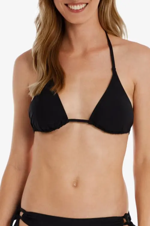 Helen Jon String Bikini Top - Black