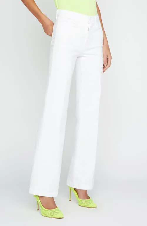 L'Agence Scottie High-waist Wide-leg Jeans - Blanc