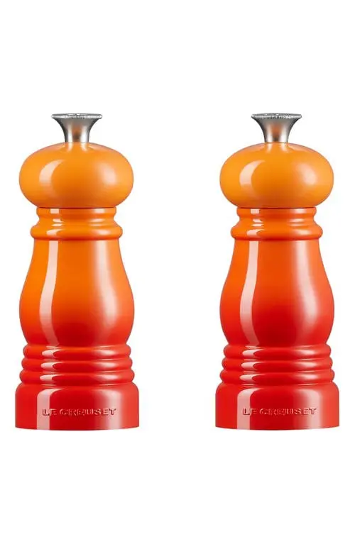 LE CREUSET Classic Petite Salt & Pepper Mill Set - Flame