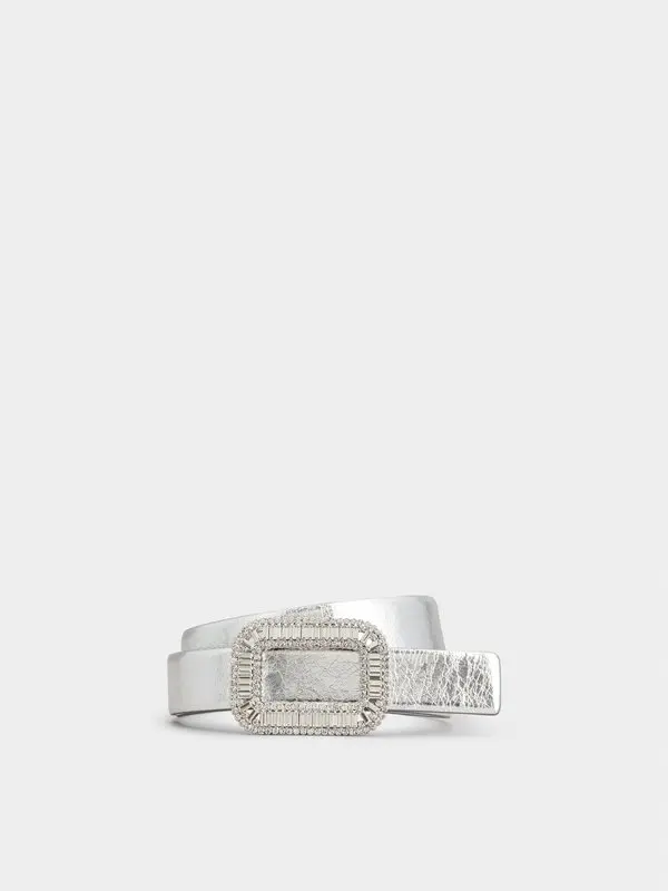 ROGER VIVIER Pilgrim Belt With Crystal Embellishments