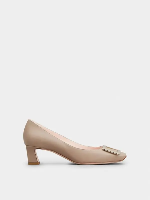 ROGER VIVIER Trompette Pumps In Leather - Beige