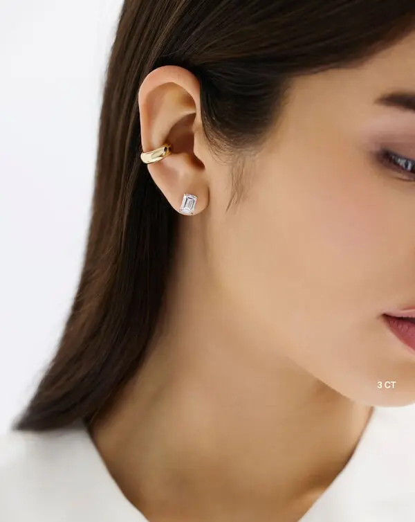 Ring Concierge Emerald Lab Diamond Stud Earrings - One-color