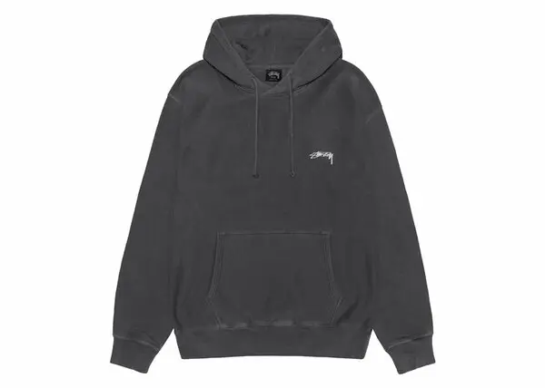 StÜssy Smooth Stock Pigment Dyed Hoodie - Black