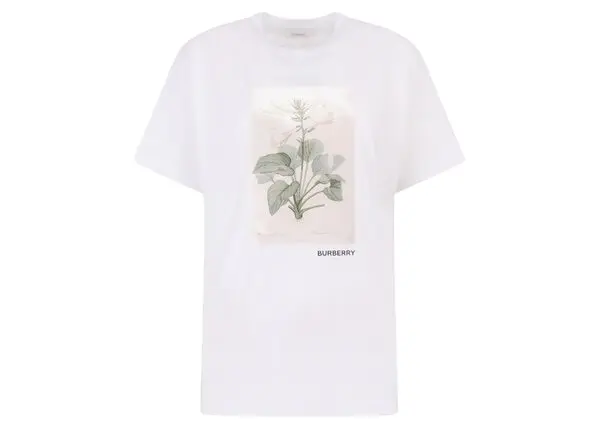 Burberry Frontal Logo Cotton T-shirt - White
