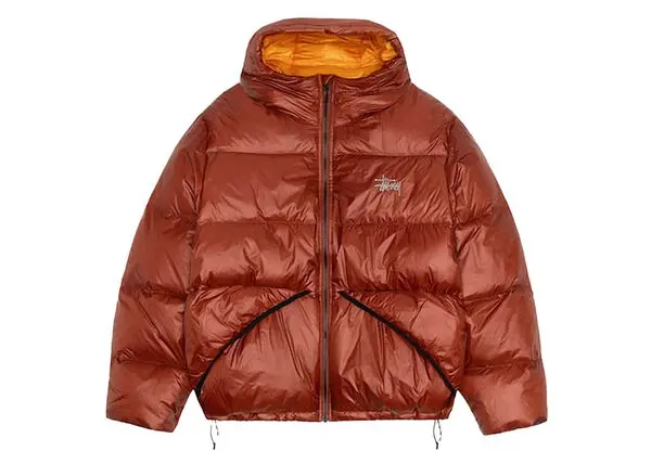 StÜssy Down Micro Ripstop Parka - Brick
