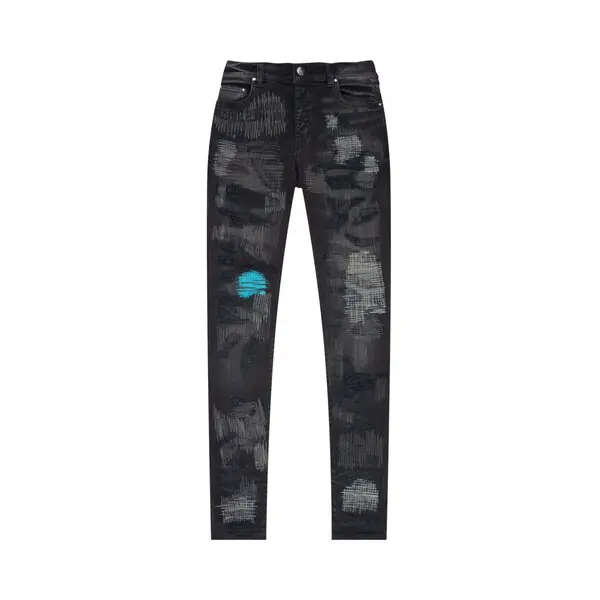 Amiri All Over Repair Jean 'aged