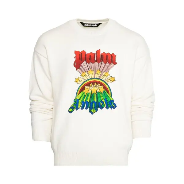 Palm Angels Rainbow Sweater - Yellow