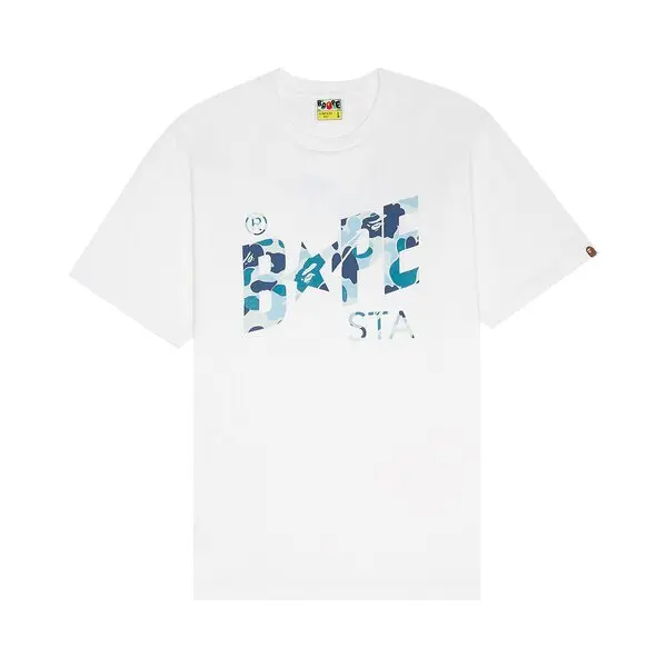 A BATHING APE Abc Camo Sta Logo Tee /blue - White