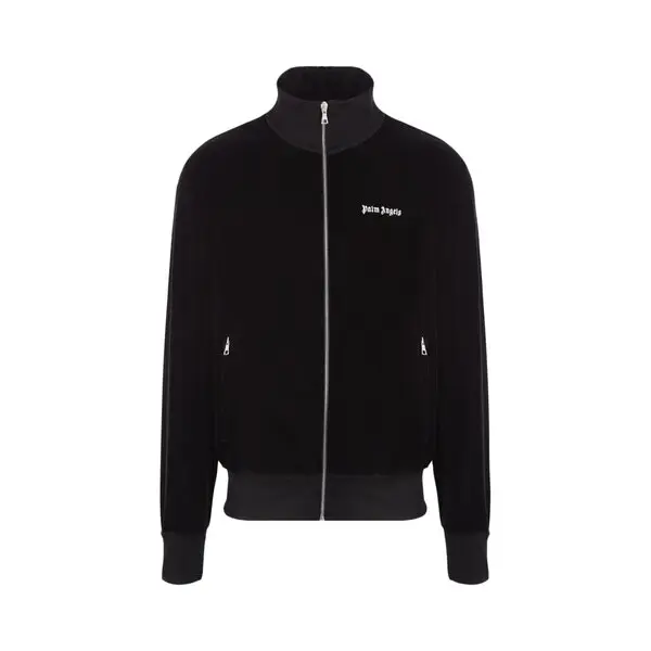 Palm Angels Velvet Track Jacket - Black