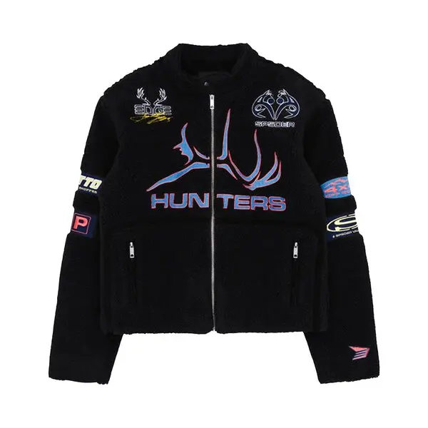 SP5DER Sherpa Moto Jacket - Black