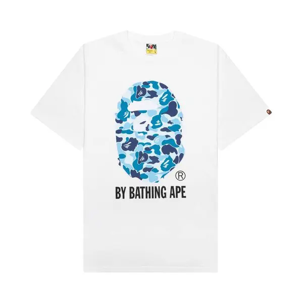 A BATHING APE Abc Camo Bathing Ape Tee /blue - White