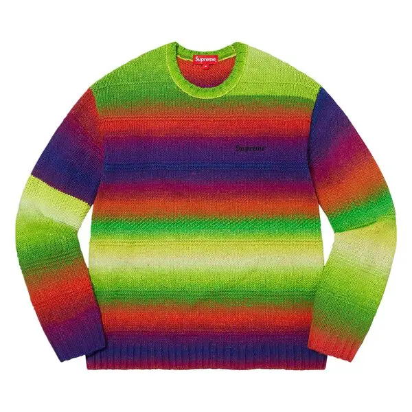 Supreme Gradient Stripe Pullover Sweater - Multicolor
