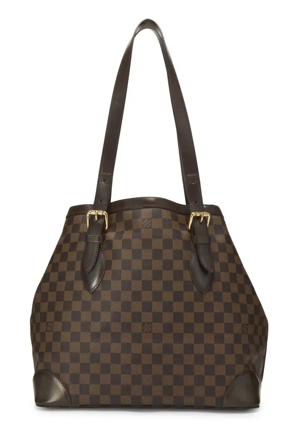 LOUIS VUITTON Damier Ebene Hampstead Tote - Brown